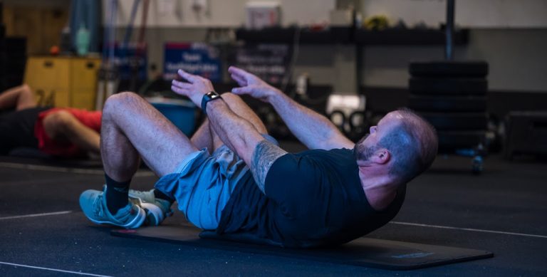 AMRAP 20 mins: Hand Release Push-ups, Alternating V-ups and Air Squats ...