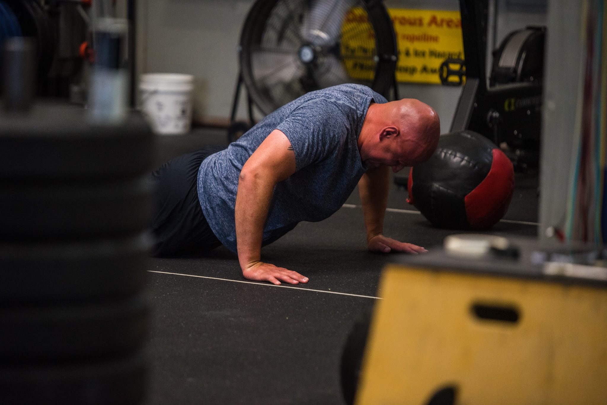 3 RFT: Air Squats, Hand Release Push-ups, Burpee Over Dumbbells and ...